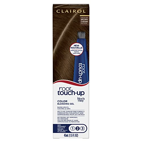 Clairol Root Touch-Up Semi-Permanent Hair Color Blending Gel, 5 Medium Brown, Pack of 1