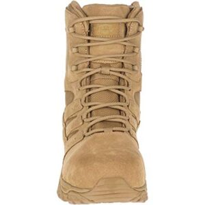 Merrell Men's Moab 2 8" Defense Zip Composite Toe Military and Tactical Boot, Coyote, 11.5 Wide