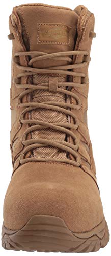 Merrell Men's Moab 2 8" Defense Zip Composite Toe Military and Tactical Boot, Coyote, 11.5 Wide