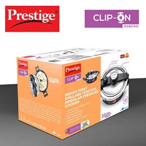 Prestige Svachh Clip-on 5 Litre Hard Anodised Pressure Cooker, Black