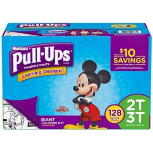 pull-ups huggies training pants for boys, 2t/3t (18-34 lbs.) 128 ct. blue