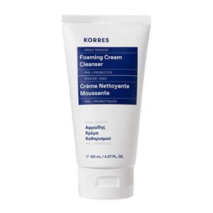 korres greek yoghurt foaming cream cleanser 150 ml, 5.01 fl. oz.