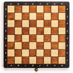 Husaria Magnetic Wooden Portable Travel Chess Game Set - 11"