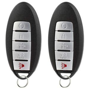 2 fits nissan altima/pathfinder / jx35 / qx60 smart key fob keyless entry remote 2013 2014 2015 2016 (kr5s180144014)