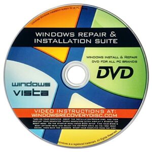 Win Vista AIO 32/64bit Compatible Install & Repair DVD Starter, Basic, Premium, Business, Enterprise, and Ultimate