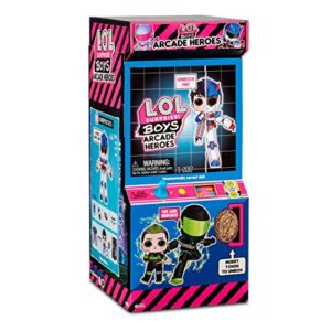 L.O.L. Surprise! LOL Surprise Boys Arcade Heroes Action Figure Doll with 15 Surprises Including Hero Suit and Boy Doll or Ultra-Rare Girl Doll, Shoes, Accessories, Trading Card | Kids Age 4-15 Years