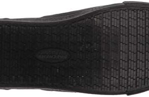 Skechers Women's Canvas Slip on Food Service Shoe, Black, 7.5