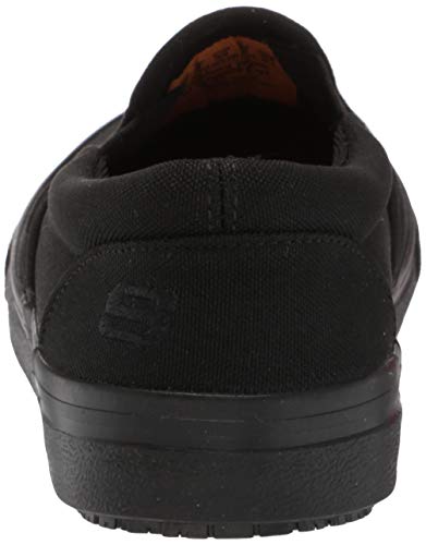 Skechers Women's Canvas Slip on Food Service Shoe, Black, 7.5