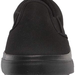 Skechers Women's Canvas Slip on Food Service Shoe, Black, 7.5