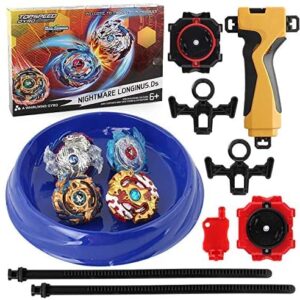 Bey Battle Gyro Burst Battle Evolution Metal Fusion Attack Set with 4D Launcher Grip Set