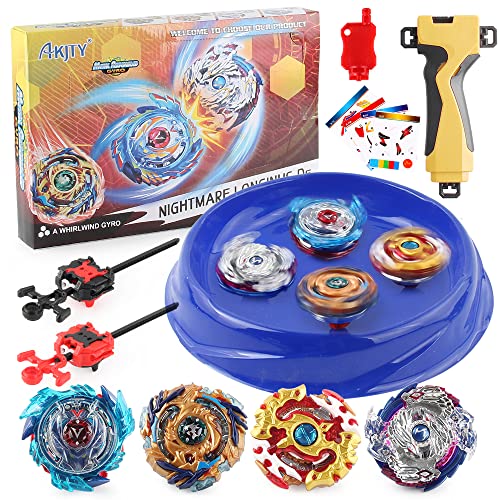 Hvops-Bay Burst Battle Evolution Metal Fusion Attack Set with 4D Launcher Grip Set(4in1)