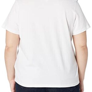 The Drop Women's Courtney Short-Sleeve Tiny Crew Neck Jersey T-Shirt, White, 3X Plus Size