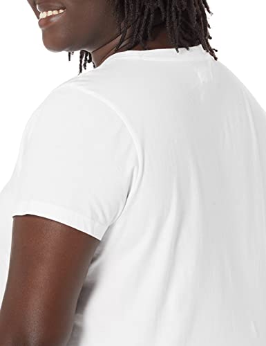 The Drop Women's Courtney Short-Sleeve Tiny Crew Neck Jersey T-Shirt, White, 3X Plus Size