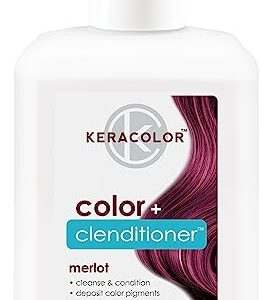 Keracolor Clenditioner MERLOT Hair Dye - Semi Permanent Hair Color Depositing Conditioner, Cruelty-free, 12 Fl. Oz.