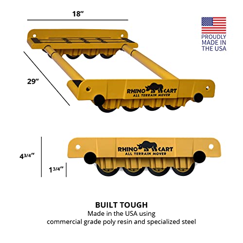 Rhino Cart All Terrain Mover - All Terrain Moving Dolly for Heavy Appliance, Furniture, and Building Material Handling