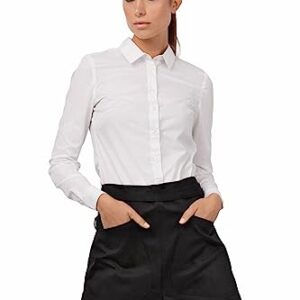 Chef Works Unisex Largo Half Bistro Apron, Black, One Size