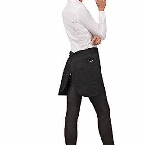 Chef Works Unisex Largo Half Bistro Apron, Black, One Size