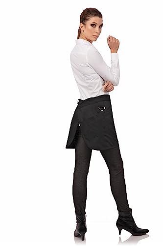 Chef Works Unisex Largo Half Bistro Apron, Black, One Size