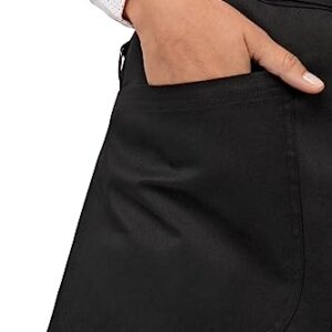 Chef Works Unisex Largo Half Bistro Apron, Black, One Size