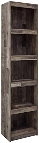 Signature Design by Ashley Derekson Rustic Pier with 3 Adjustable Shelves, Gray Pine