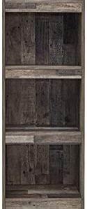 Signature Design by Ashley Derekson Rustic Pier with 3 Adjustable Shelves, Gray Pine