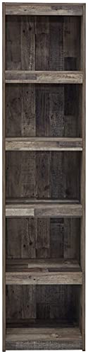 Signature Design by Ashley Derekson Rustic Pier with 3 Adjustable Shelves, Gray Pine