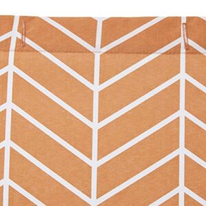 Amazon Basics Microfiber Terracotta Herringbone Printed Pattern Bathroom Shower Curtain - Terracotta Herringbone, 72 Inch