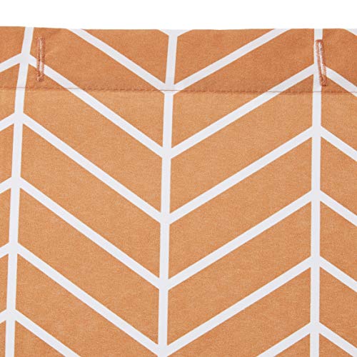 Amazon Basics Microfiber Terracotta Herringbone Printed Pattern Bathroom Shower Curtain - Terracotta Herringbone, 72 Inch