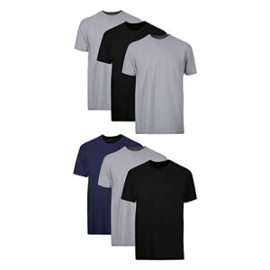 hanes men hanes men's cotton undershirt, moisture-wicking crew tee undershirts, multi-packs