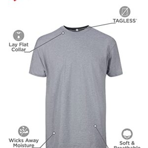 Hanes Men Hanes Men's Cotton Undershirt, Moisture-Wicking Crew Tee Undershirts, Multi-Packs