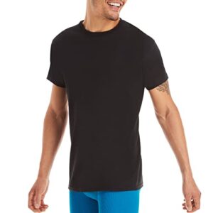 Hanes Men Hanes Men's Cotton Undershirt, Moisture-Wicking Crew Tee Undershirts, Multi-Packs