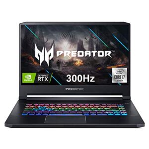 acer predator triton 500 pt515-52-77p9 gaming laptop, intel core i7-10750h, nvidia geforce rtx 2080 super, 15.6" fhd nvidia g-sync display, 300hz, 32gb dual-channel ddr4, 1tb nvme ssd, rgb backlit kb