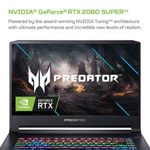 Acer Predator Triton 500 PT515-52-77P9 Gaming Laptop, Intel Core i7-10750H, NVIDIA GeForce RTX 2080 Super, 15.6" FHD NVIDIA G-SYNC Display, 300Hz, 32GB Dual-Channel DDR4, 1TB NVMe SSD, RGB Backlit KB