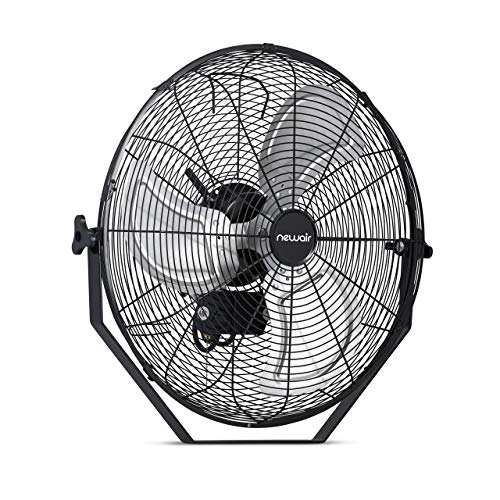 NewAir 20” Outdoor High Velocity Wall Mounted Fan with 3 Fan Speeds and Adjustable Tilt Head, NIF20WBK00