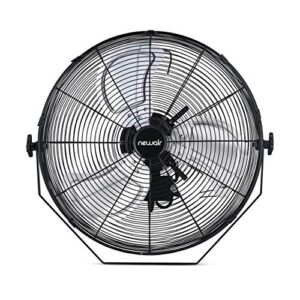 NewAir 20” Outdoor High Velocity Wall Mounted Fan with 3 Fan Speeds and Adjustable Tilt Head, NIF20WBK00