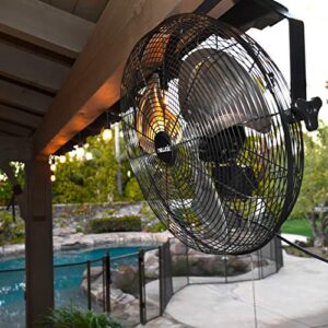 NewAir 20” Outdoor High Velocity Wall Mounted Fan with 3 Fan Speeds and Adjustable Tilt Head, NIF20WBK00