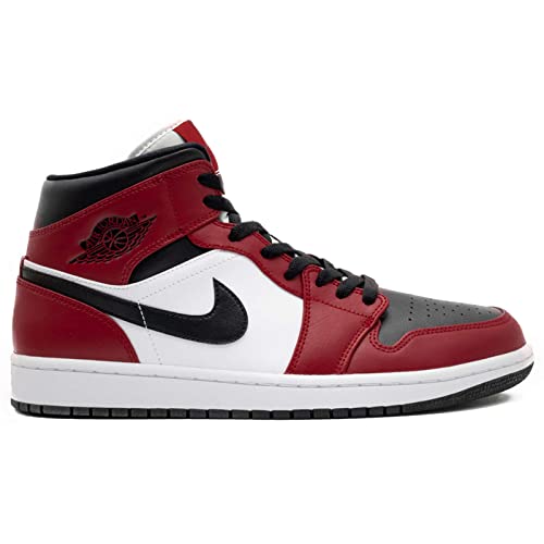 Nike Mens Air Jordan 1 Mid Chicago Black Toe Basketball Sneakers (8)