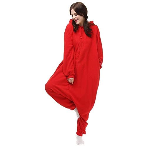 ROYAL WIND womens Pyjamas Cartoon Sleepwear Cosplay Costume Homewear, Red, Medium