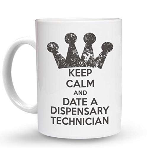 Makoroni - KEEP CALM AND DATE A DISPENSARY TECHNICIAN 15 oz Ceramic Large Coffee Mug/Cup Design#41