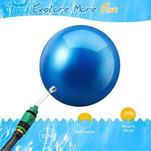 Swimming Pool Underwater Ball, Pool Toys Water Ball Games, 9 Inch Pool Balls with Water Filling Adapter, Underwater Pool Ball for Adults Teens Family Pool Summer Gifts (Blue)