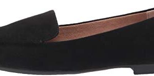 Amazon Essentials Women's Loafer Flat, Black Microsuede, 11 Wide