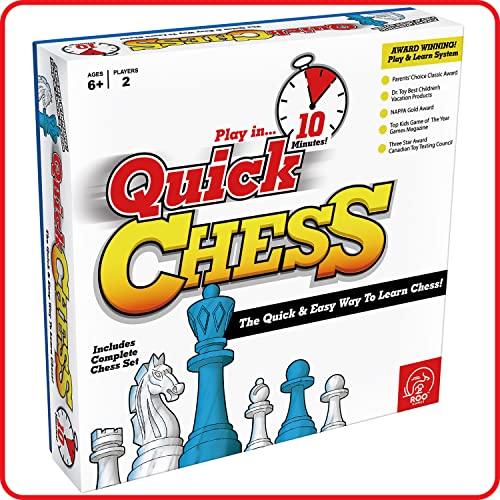 ROO GAMES Quick Chess - Learn Chess with 8 Simple Activities - For Ages 6+ - Chess Set for Kids