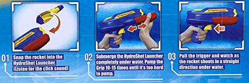 Wave Runner HydroShot Underwater Rocket Launcher- The Best Water Gun for Kids | Shoots A Straight Shot Under Water for Up to 20 Feet! (Single)