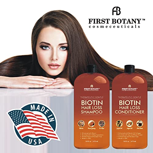 Hair Growth Shampoo Conditioner Set - An Anti Hair Loss Biotin Shampoo and Conditioner with DHT blockers to fight Hair Loss For Men and Women, All Hair types, Sulfate Free - 2 x 16 fl oz