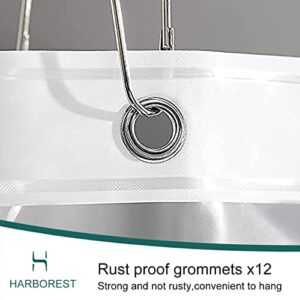 HARBOREST Clear Shower Curtain Liner for Bathroom Shower and Bathtub with 3 Magnets - 72x72 Plastic 4 Gauge PEVA Lightweight Waterproof, 1 Pack