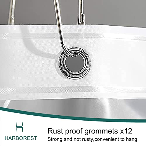 HARBOREST Clear Shower Curtain Liner for Bathroom Shower and Bathtub with 3 Magnets - 72x72 Plastic 4 Gauge PEVA Lightweight Waterproof, 1 Pack