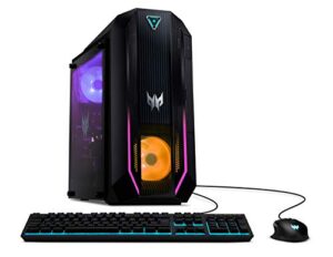 acer predator orion 3000 gaming desktop, 10th gen intel core i5-10400f 6-core processor, geforce gtx 1660 super, 12gb ddr4, 512gb nvme m.2 ssd, intel wifi 6, rgb keyboard and mouse, po3-620-ur13