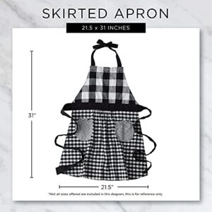 DII Happy Halloween Collection Goth Style Spooky Kitchen Apron, One Size, Buffalo Check, Trick or Treat