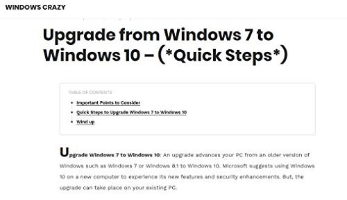 Upgrade from Windows 7 to Windows 10 – (*Quick Steps*): Windows Crazy