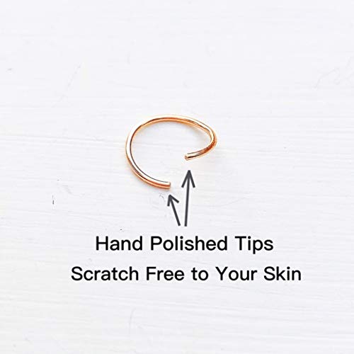 Small Sterling Silver Hoop Earring Set for Cartilage Helix Tragus Nose Septum, Tiny Huggie Hoop Piercing Jewelry, 6mm 7mm 8mm